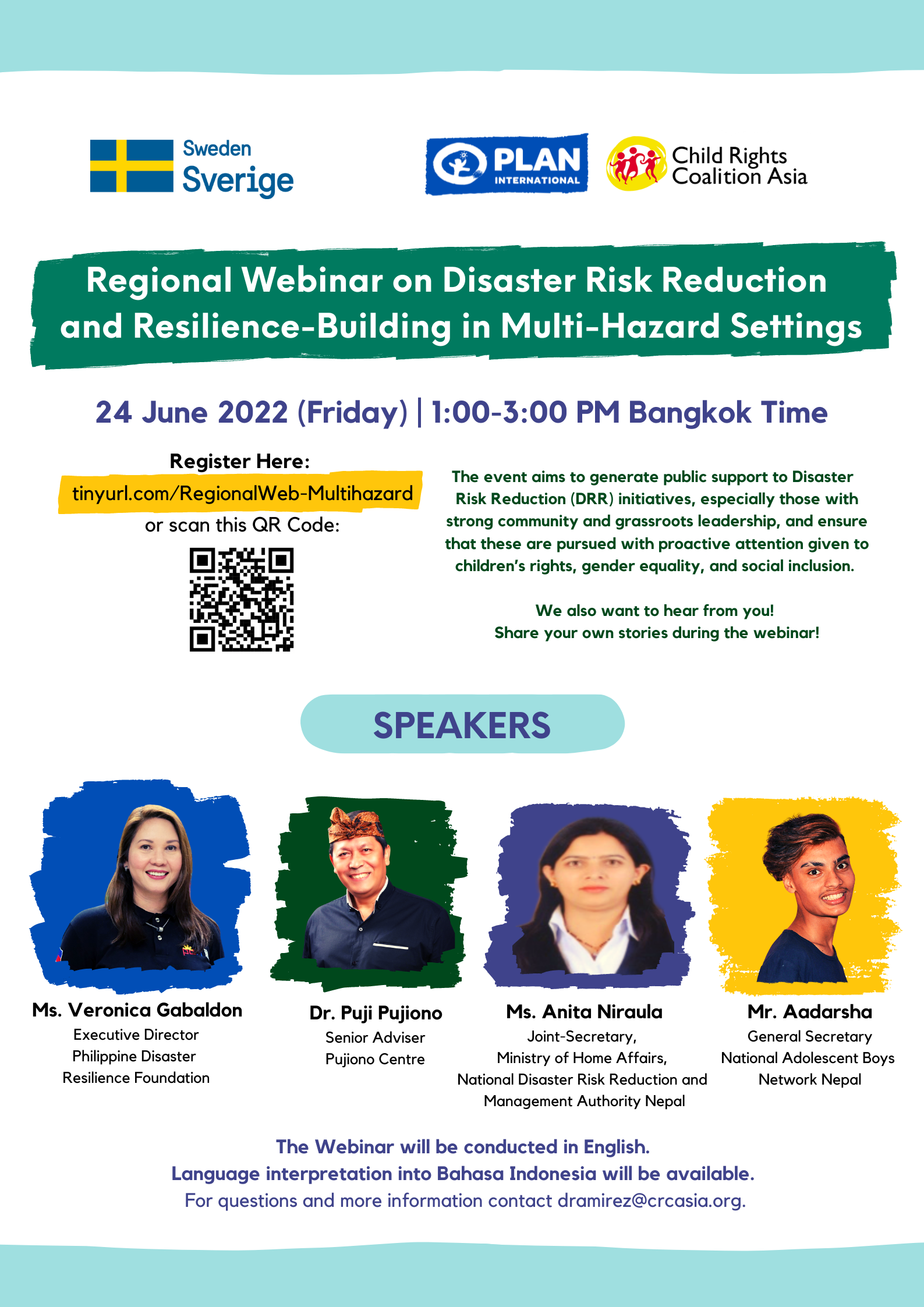 Regional Webinar on Disaster Risk Reduction (DRR) and Resilience ...